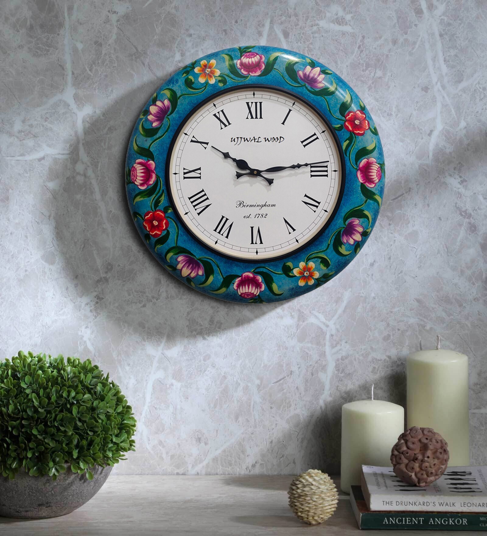 Buy Decorative Round Traditional Wall Clock at 33% OFF by Ujjwal Wood ...