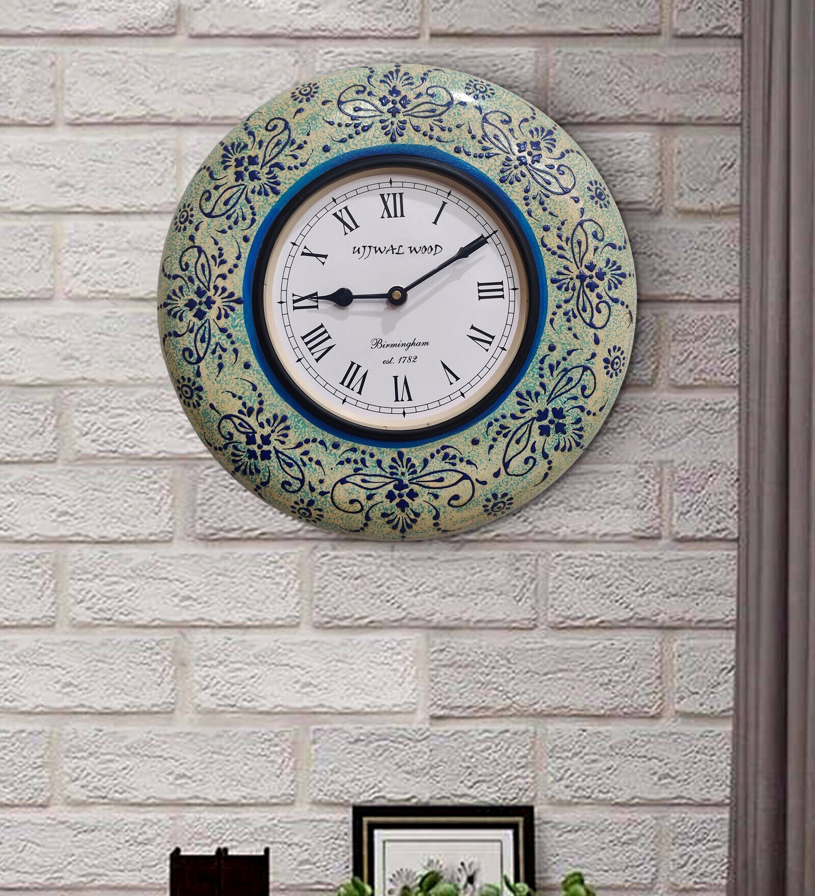 Buy Decorative Round Traditional Wall Clock at 25% OFF by Ujjwal Wood ...