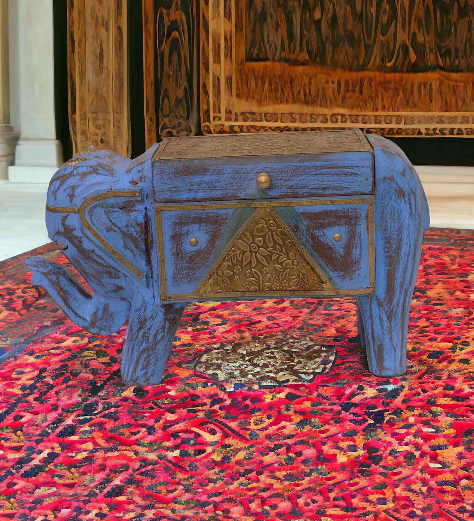 Buy Decorative elephant Multicolour Wood Box at 25% OFF by B K Exports ...