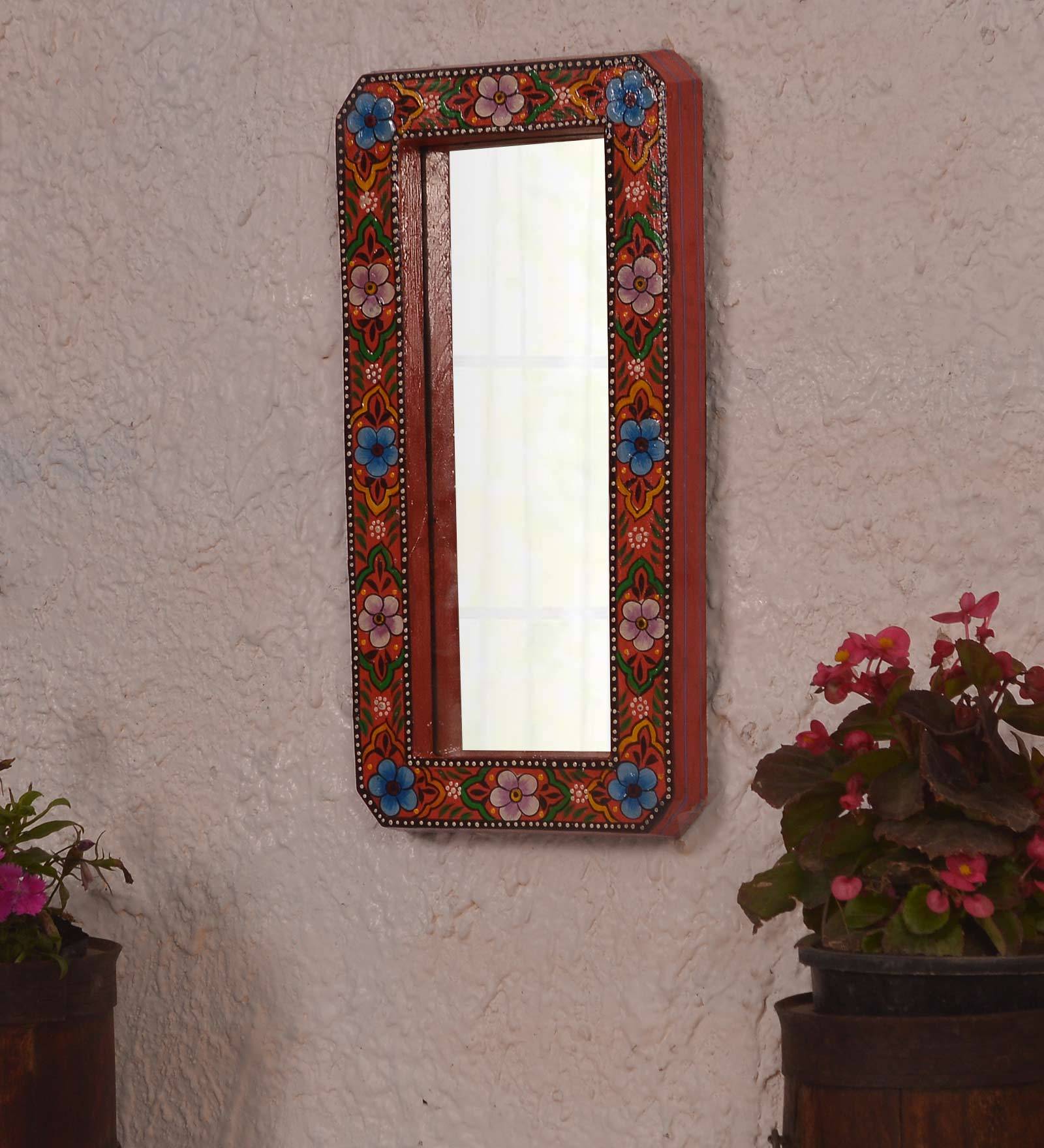 Buy Red Mango Wood Way Wall Mirror at 20% OFF by B K Exports | Pepperfry