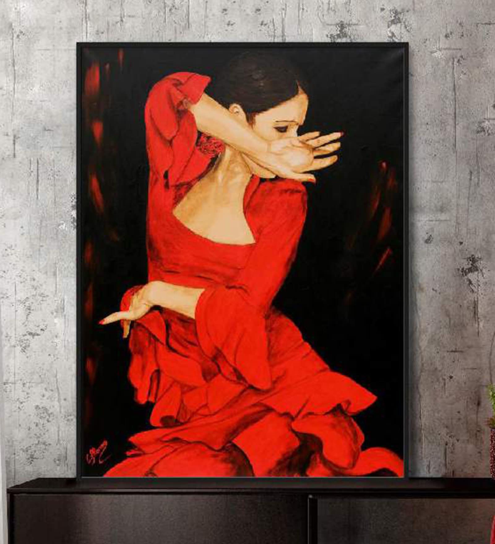 Buy Noble Tar Red Canvas Framed People and Places Art Print at 24% OFF ...