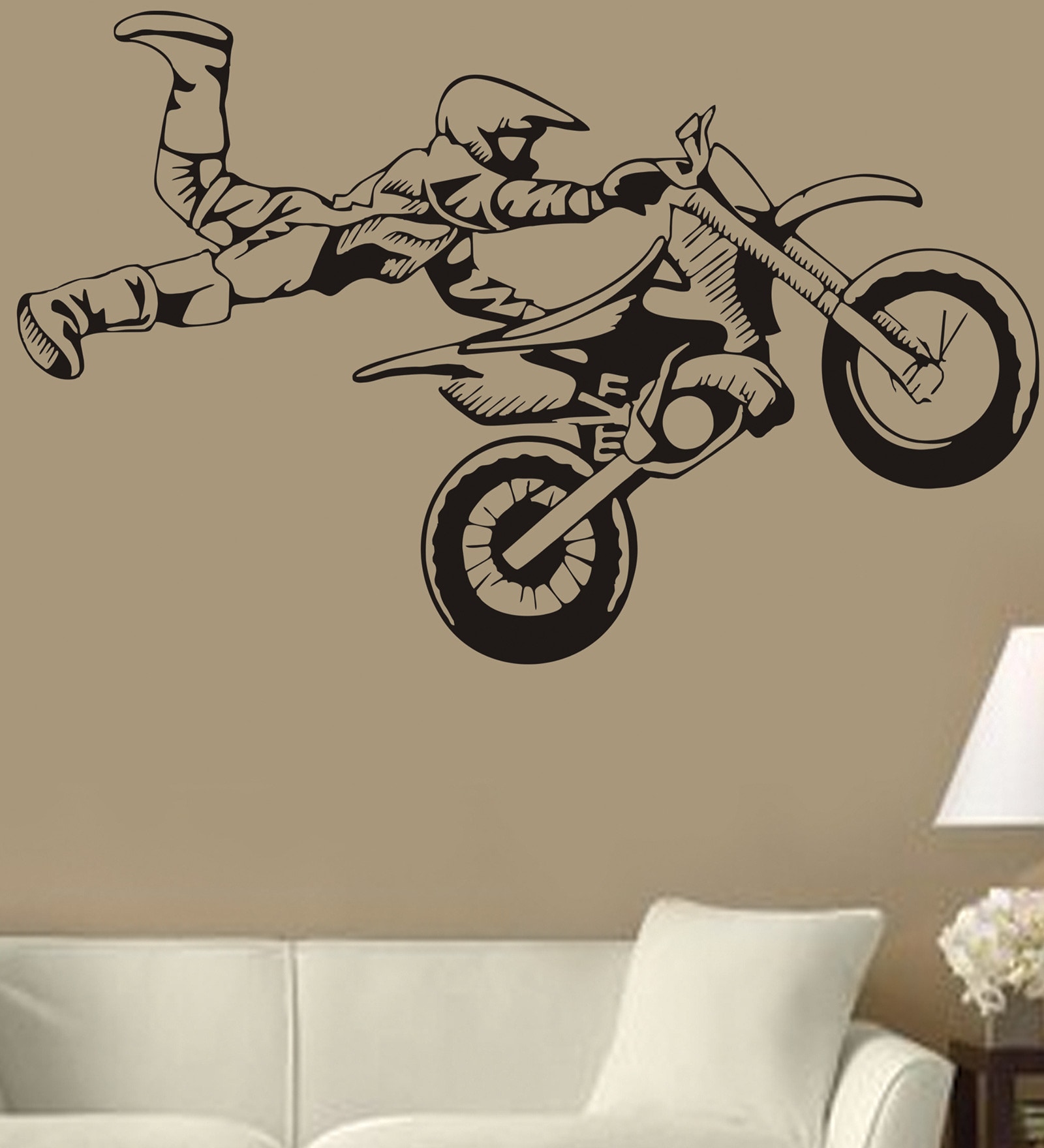Buy Design District Bike Stunt Vinyl Wall Decal Online - Other Wall ...