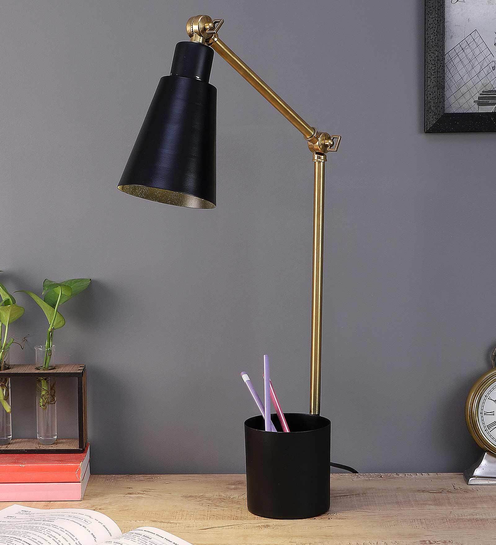 Buy Potterybarn Black Study Lamp With Metal Base at 25% OFF by ...