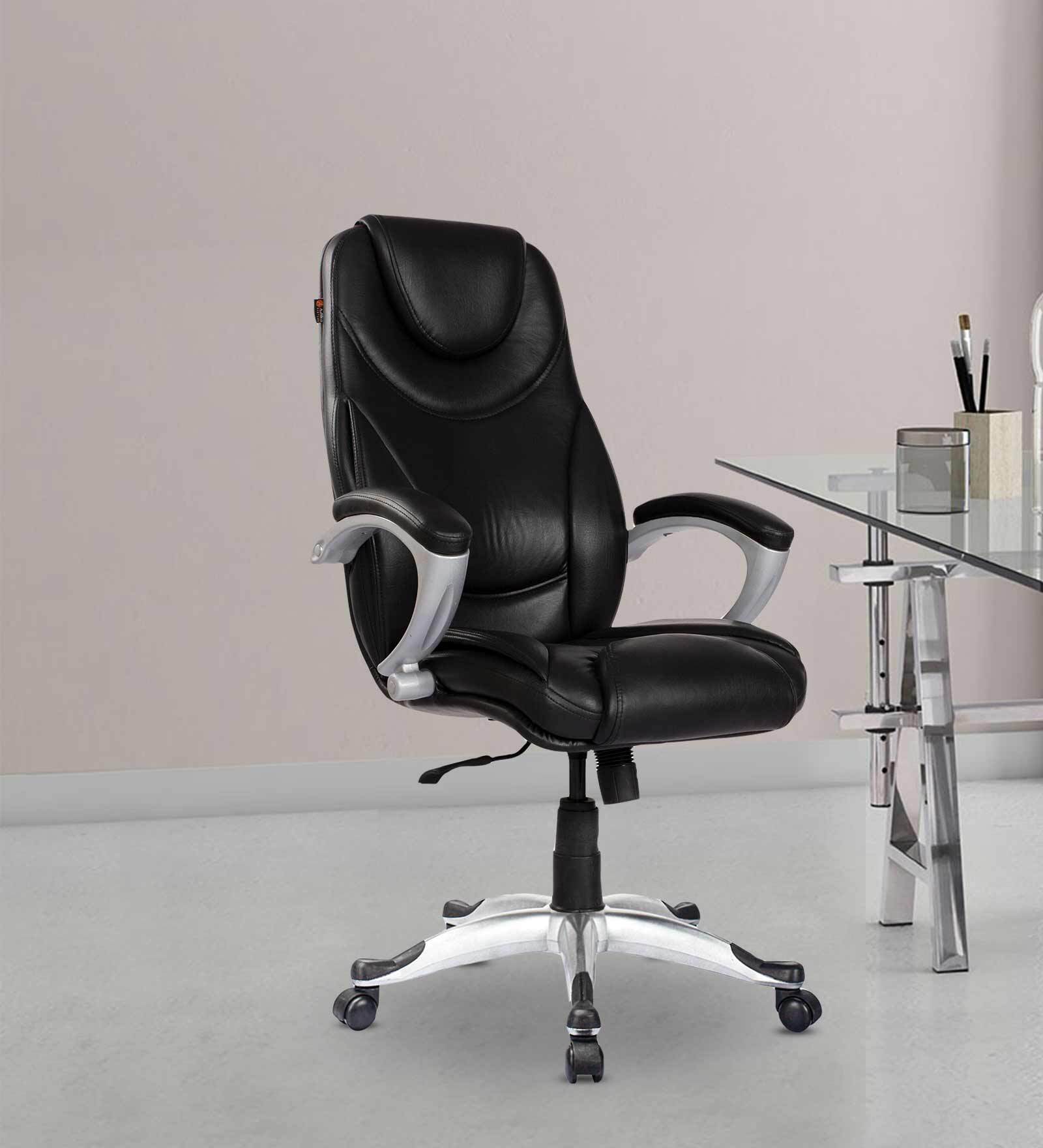 Buy Designer Leatherette Executive Chair In Black Colour at 20% OFF by ...