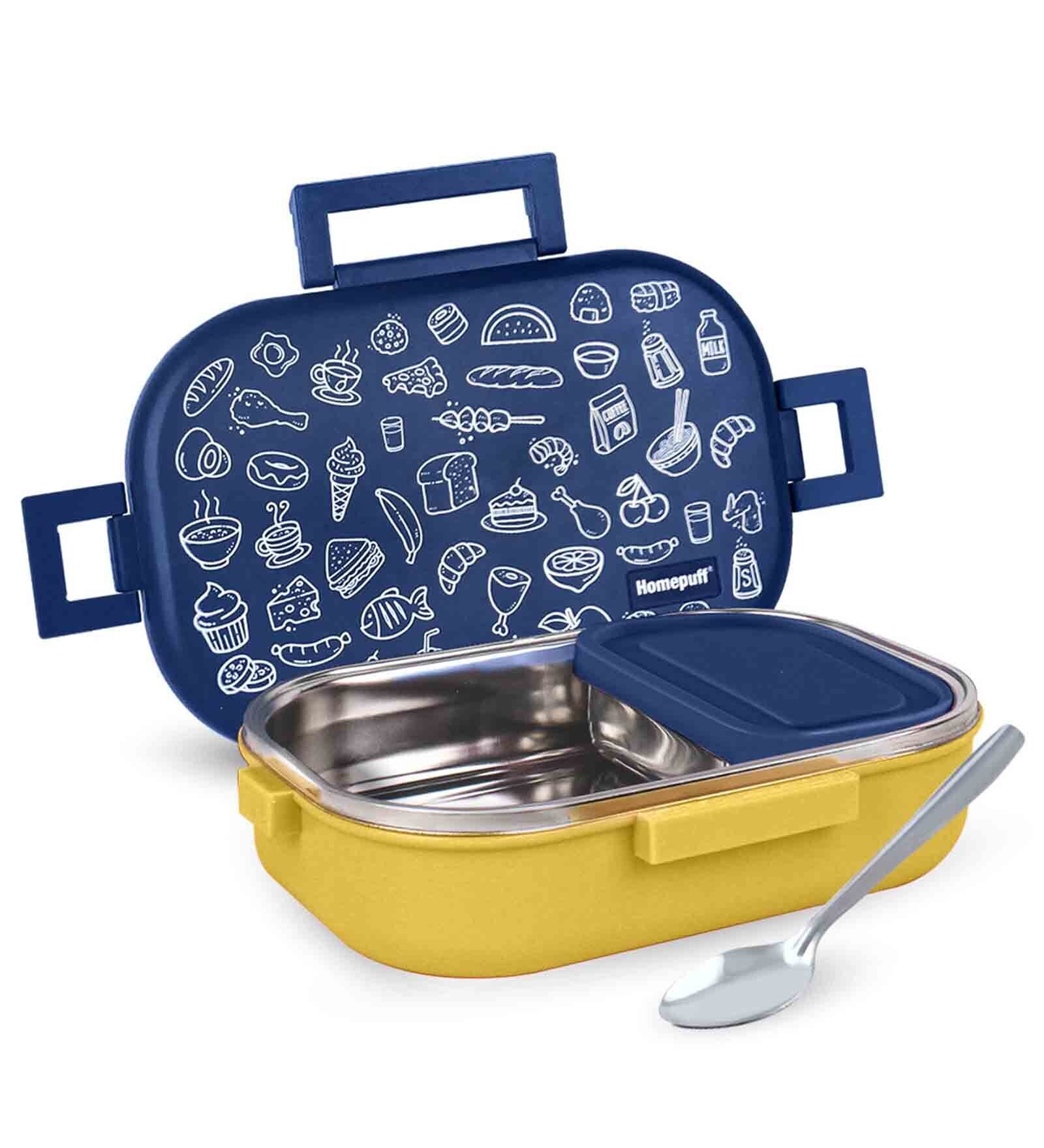 Buy Designer Multicolor Stainless Steel Lunch Box with Spoon by ...