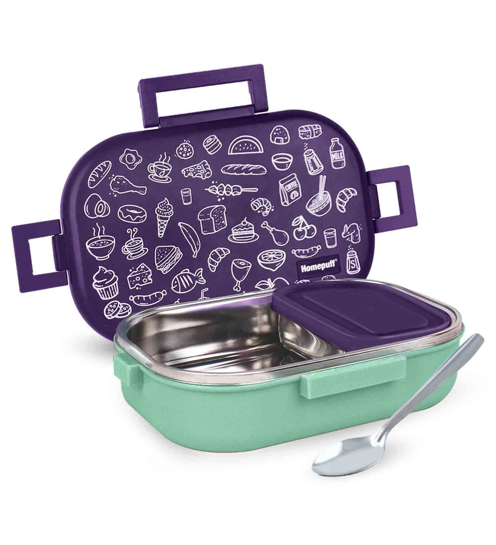 Buy Designer Multicolor Stainless Steel Lunch Box with Spoon by ...
