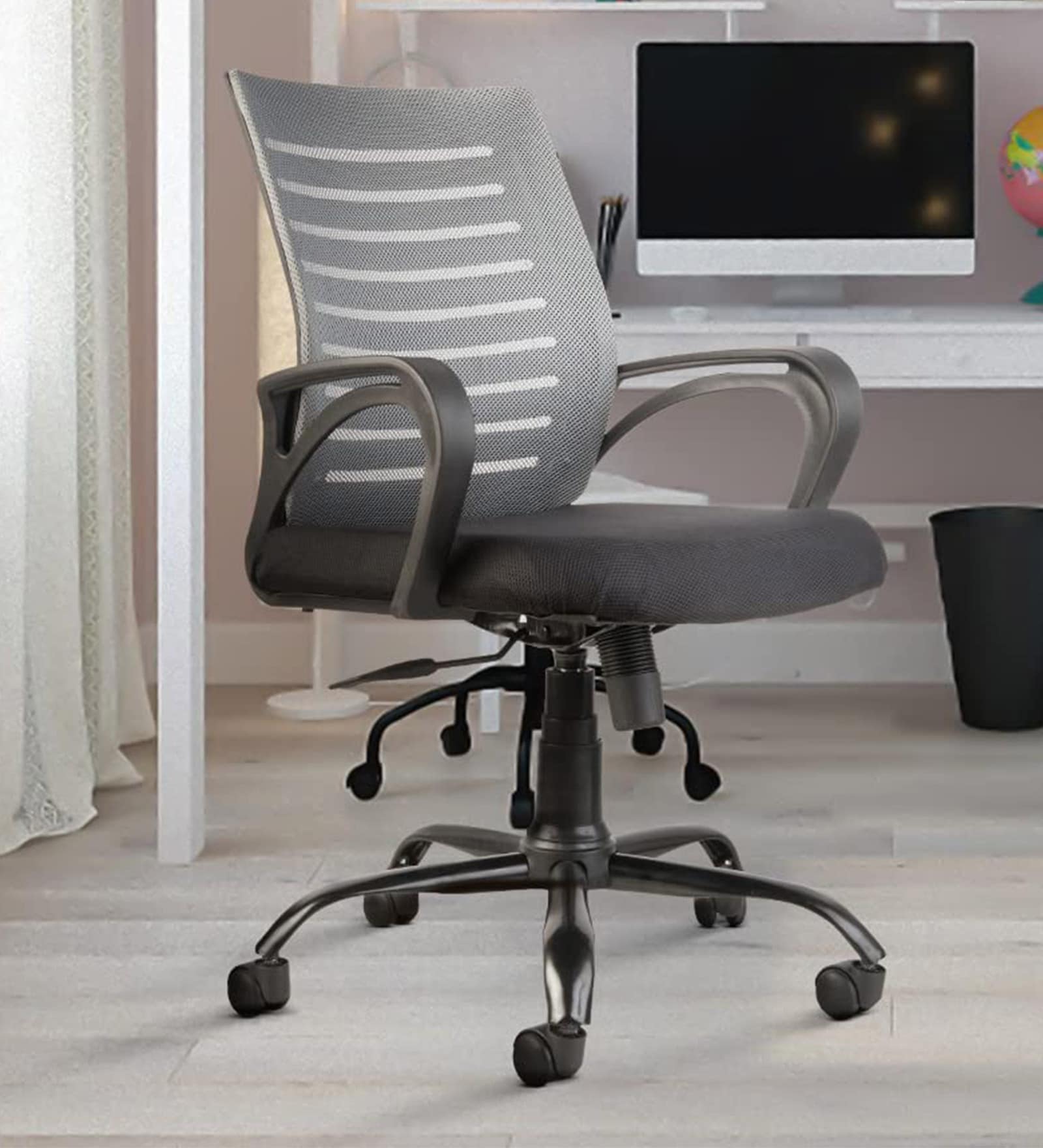 Buy Desire Breathable Mesh Ergonomic Chair in Grey Colour Online ...