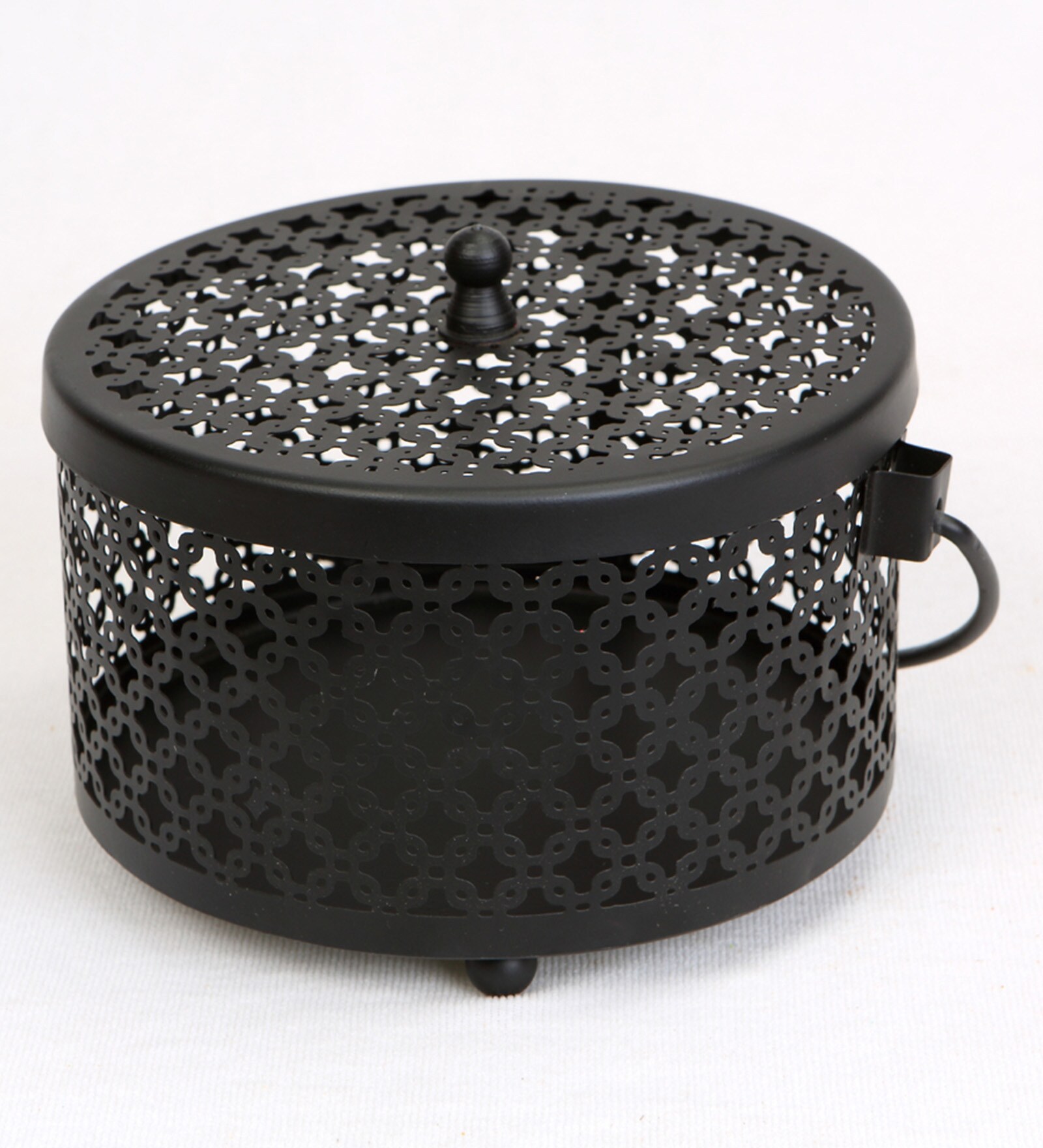 Buy Deziworkz Metal Round Jaali Storage Box Online - Kitchen Baskets ...