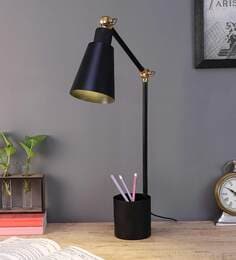 Buy Louise Gold Study Lamp With Metal Base By Kapoor E Illuminations ...