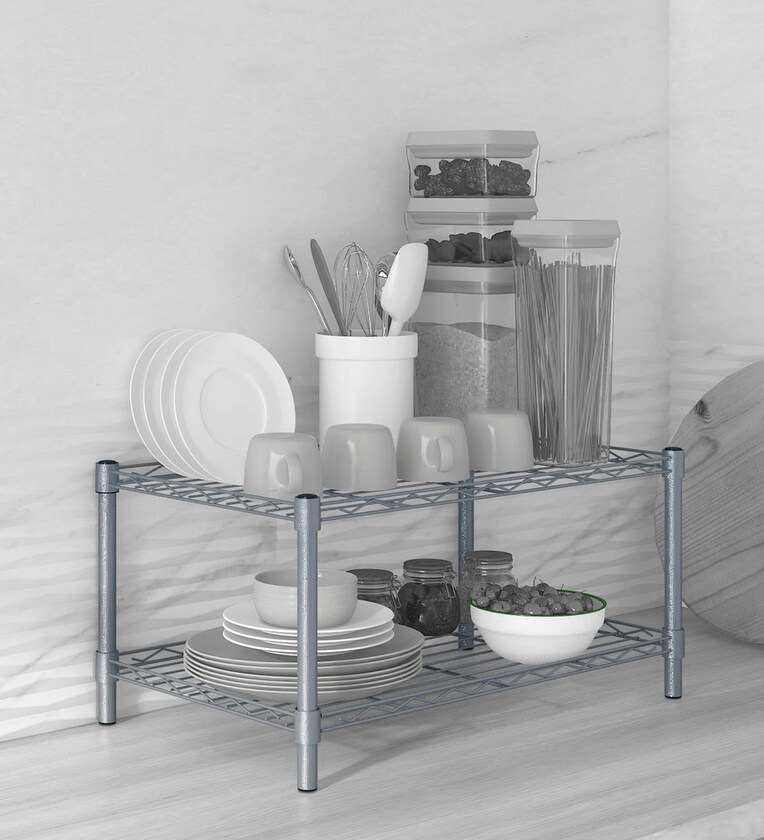 Buy Denham Kitchen Metal Racks Basic Without Oven Space In Silver ...