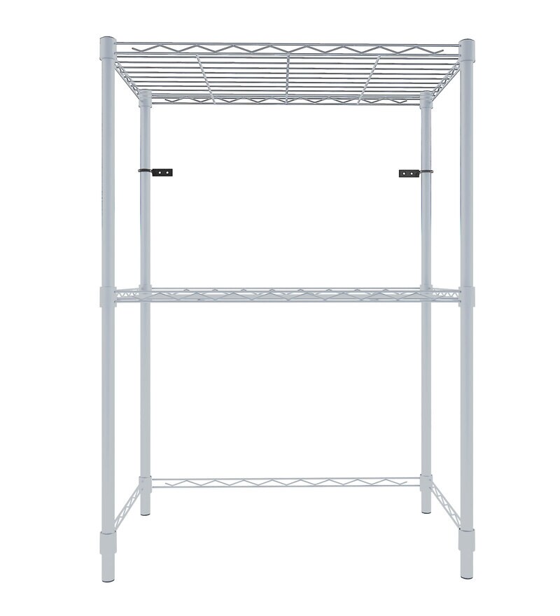 Buy Denham 2 Shelf Metal Kitchen Racks Silver Colour by Tunehome Online ...
