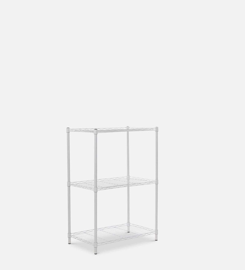 Buy Denham 3 Shelf Metal Kitchen Racks White Colour by Tunehome Online ...