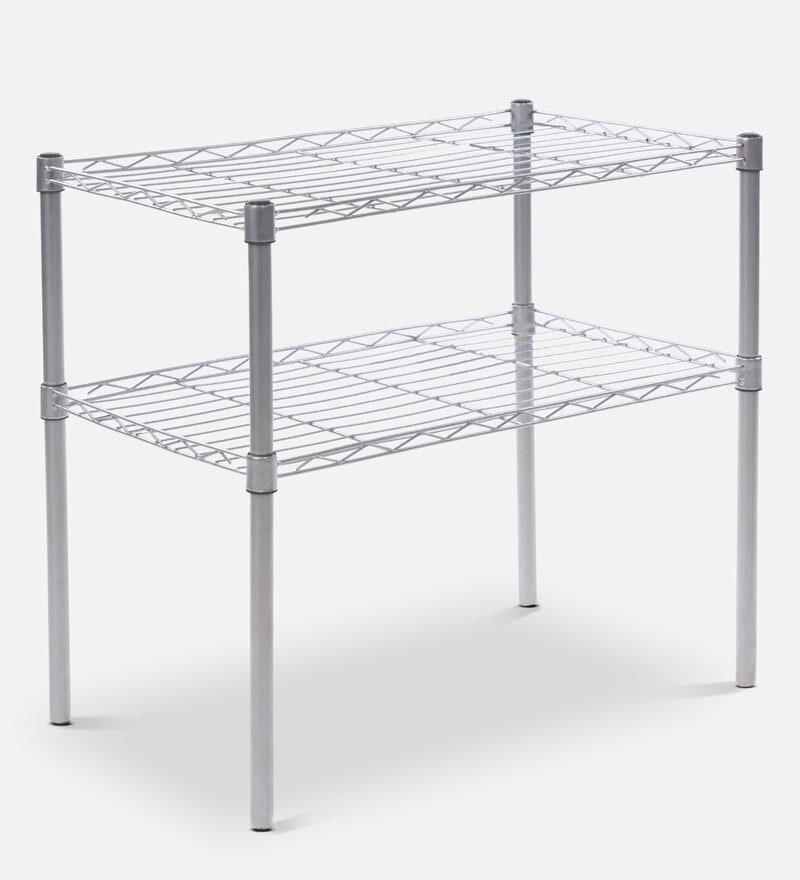 Buy Denham Kitchen Metal Racks Basic With Oven Space In Silver Colour ...