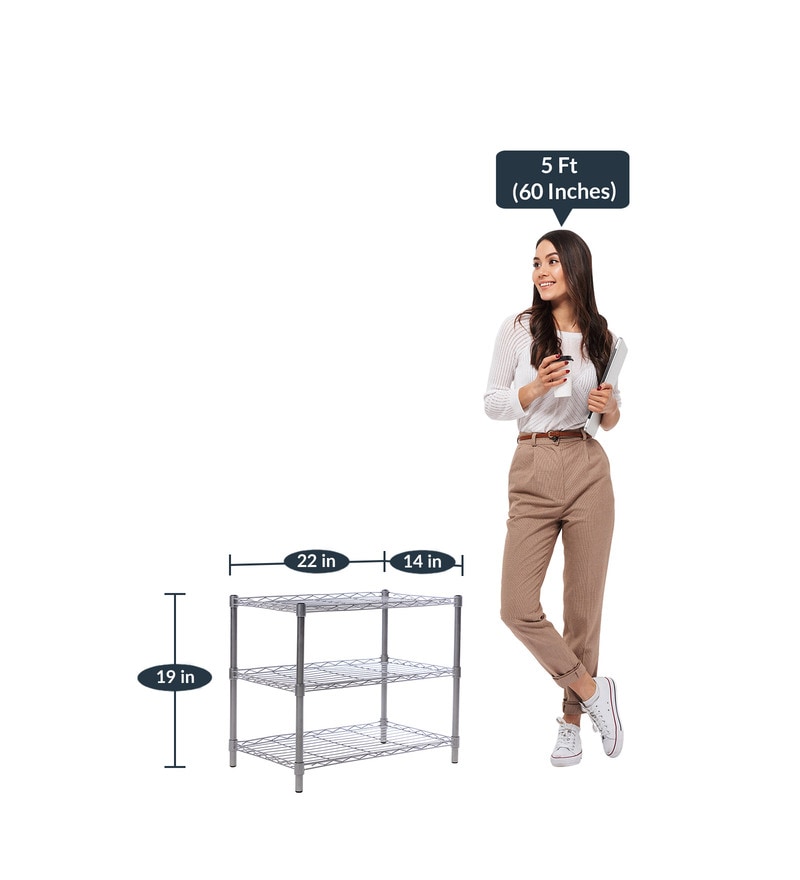 Buy Denham Kitchen Metal Racks Basic Without Oven Space In Silver ...