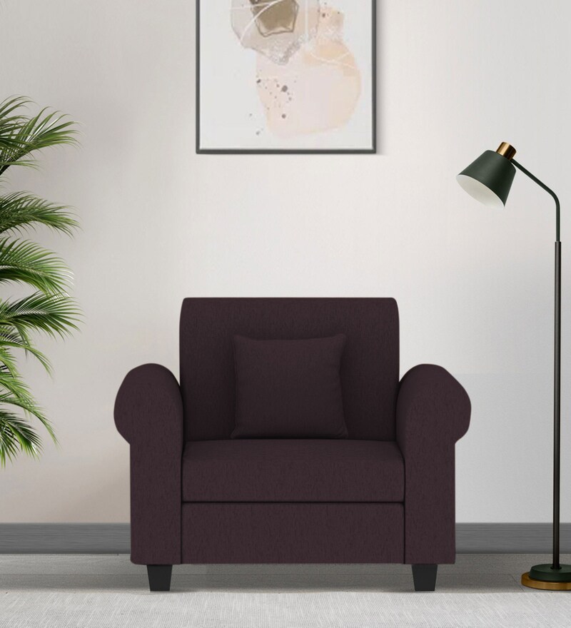 Buy Derado Fabric 1 Seater Sofa in Cara Brown Colour by Febonic Online ...