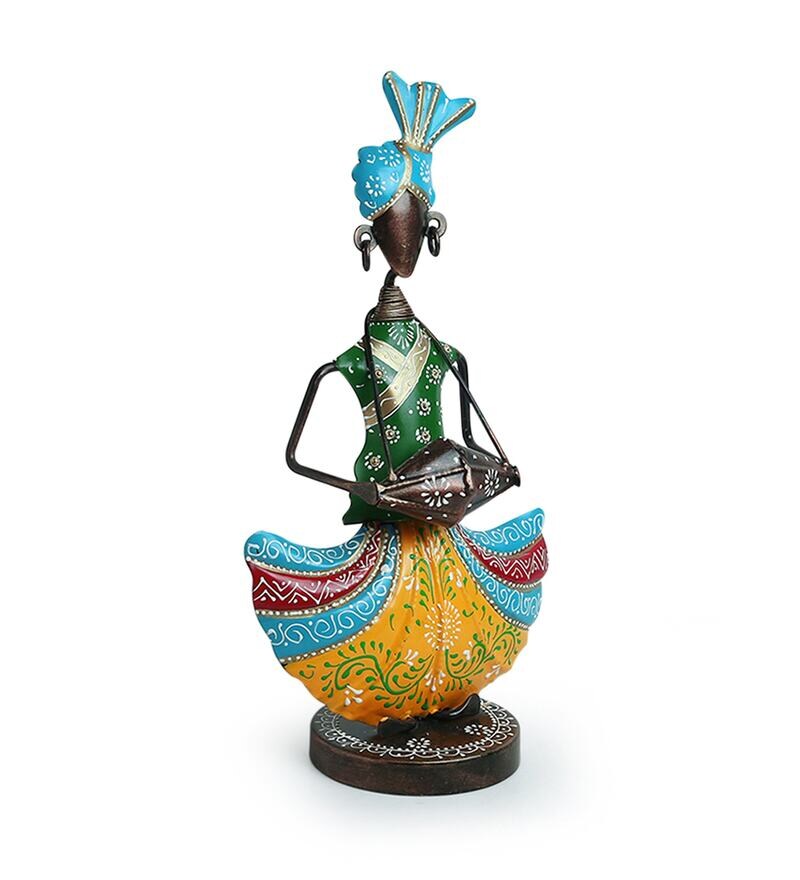 Buy Dholi Folk Artist Iron Figurine by ExclusiveLane Online - Human ...