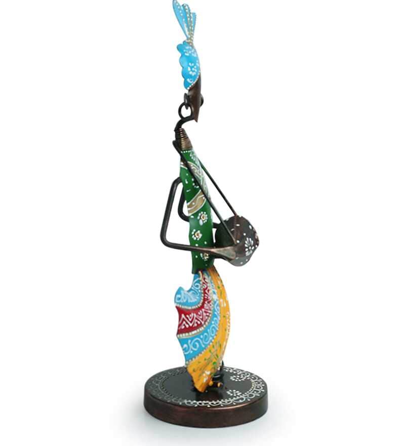 Buy Dholi Folk Artist Iron Figurine by ExclusiveLane Online - Human ...