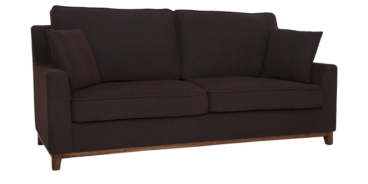 Buy Diego Fabric 3 Seater Sofa In Chestnut Brown Colour By Woodsworth ...