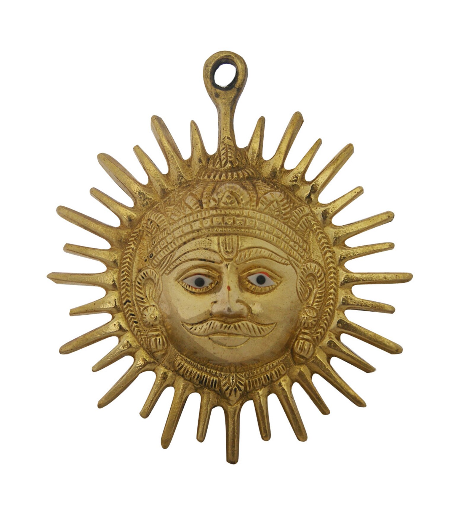 Buy Divya Mantra Embossed Brass Vastu Surya Wall Hanging Online - Metal ...