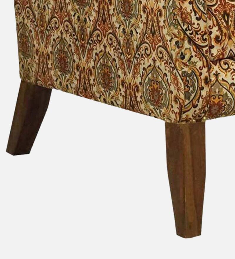 Buy Essen Velvet Wing Chair In With Abstract Colour By Woodsworth ...