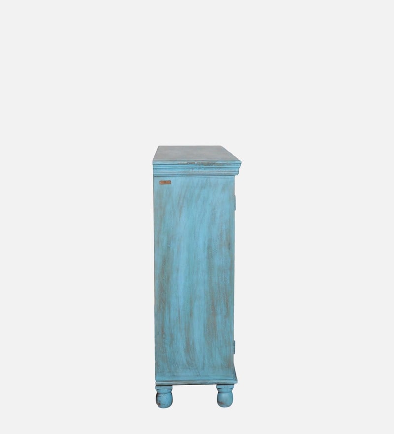 Buy Diedre Solid Wood Sideboard In Blue Distress Finish By Bohemiana ...