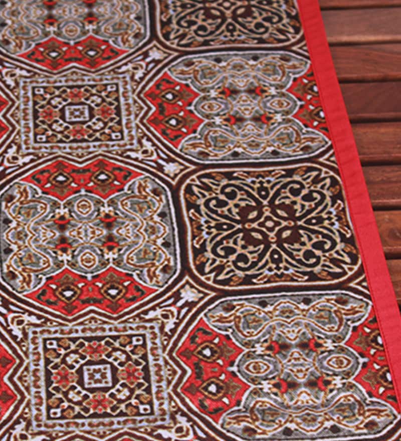 Buy Digital Printed Red Cotton 84X12 Inches Table Runner By Zeba Online ...