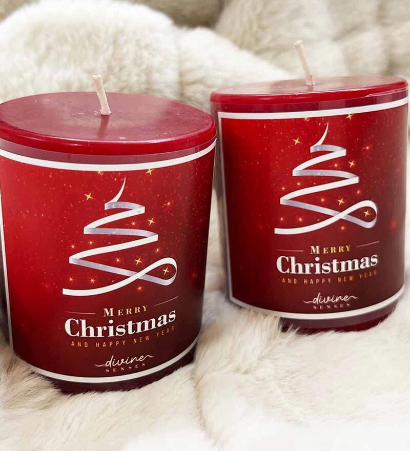 Buy Merry Christmas Candle | Set of 2 | 60 Hours Online - Scented ...