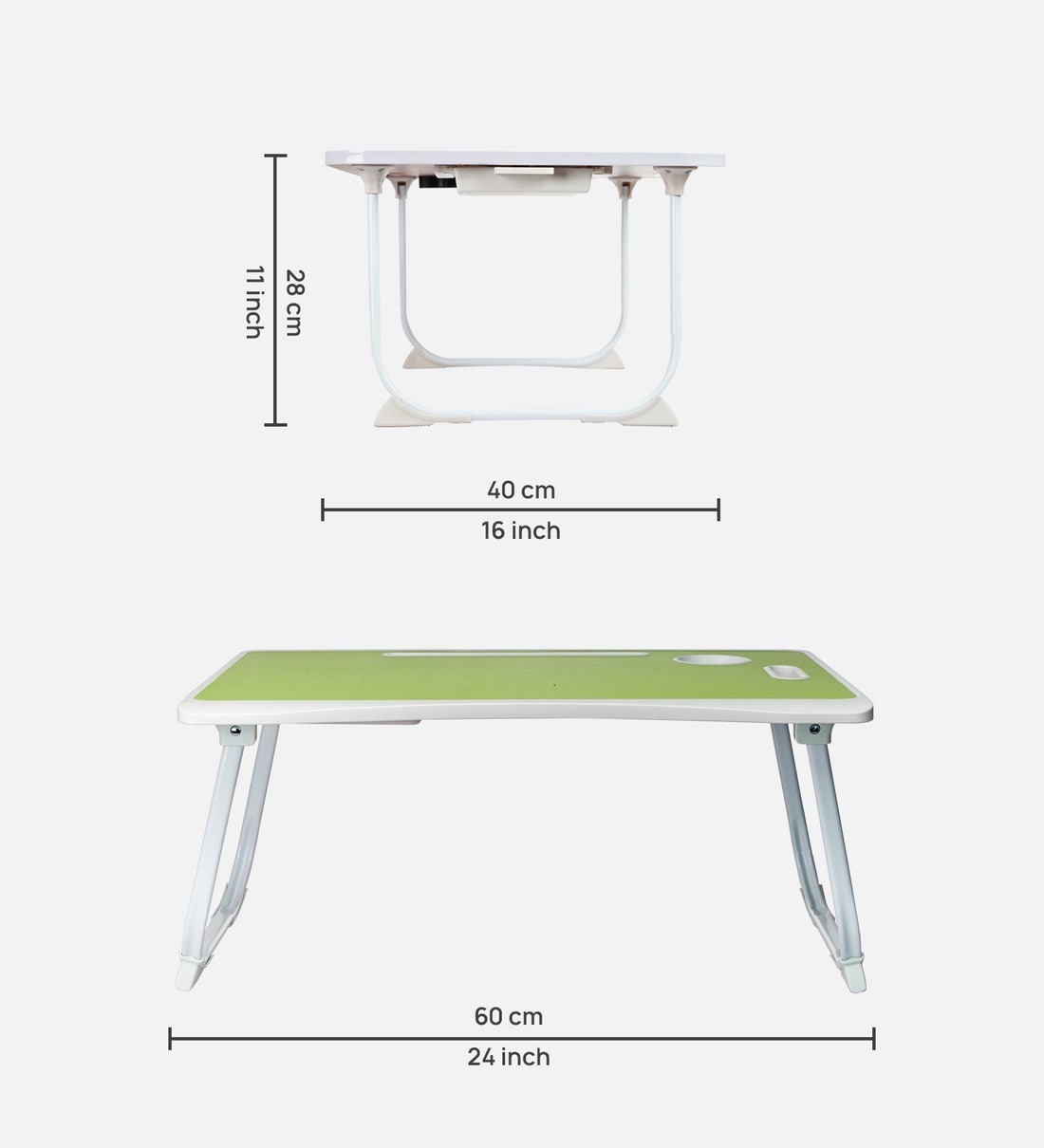 Buy Dorm Portable Table in Green Finish by Tarkan Online - Portable ...