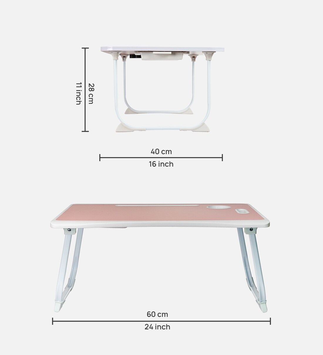 Buy Dorm Portable Table in Pink Finish by Tarkan Online - Portable ...