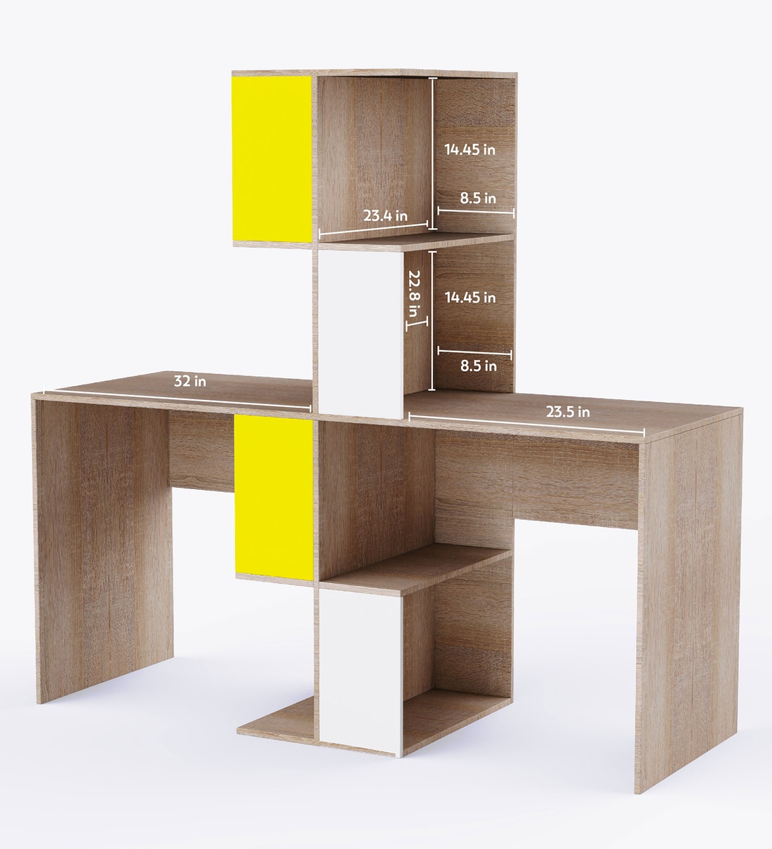 Buy Double Trouble Kids Study Table in Oak Finish by Ditto by Boingg ...