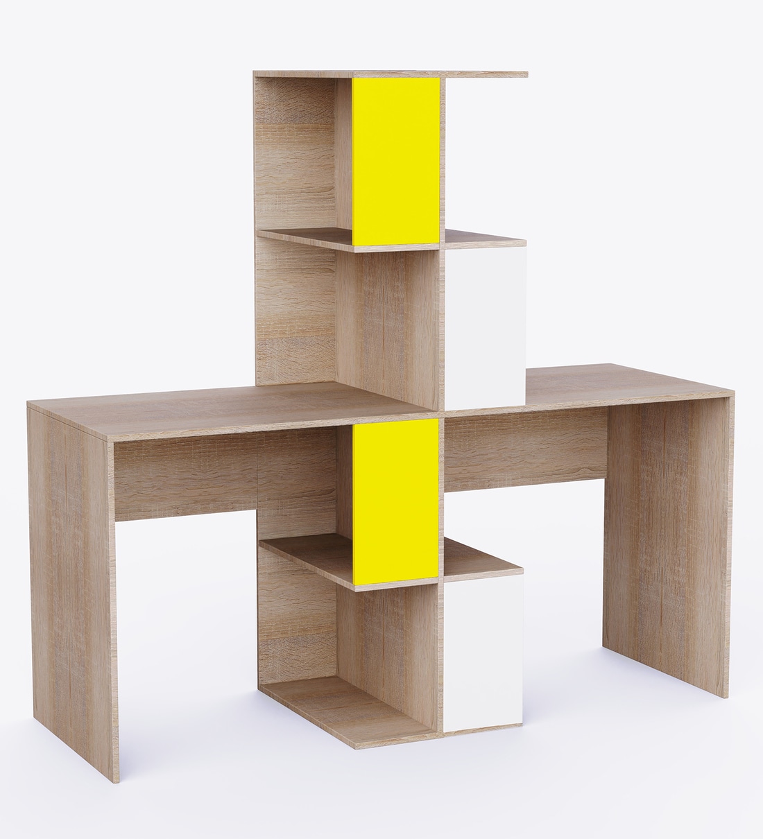 Buy Double Trouble Kids Study Table in Oak Finish by Ditto by Boingg ...