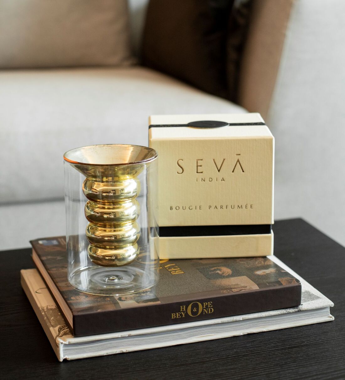 Buy Double Walled Gold Soy Wax Scented Jar Candle by Seva India at 15% ...