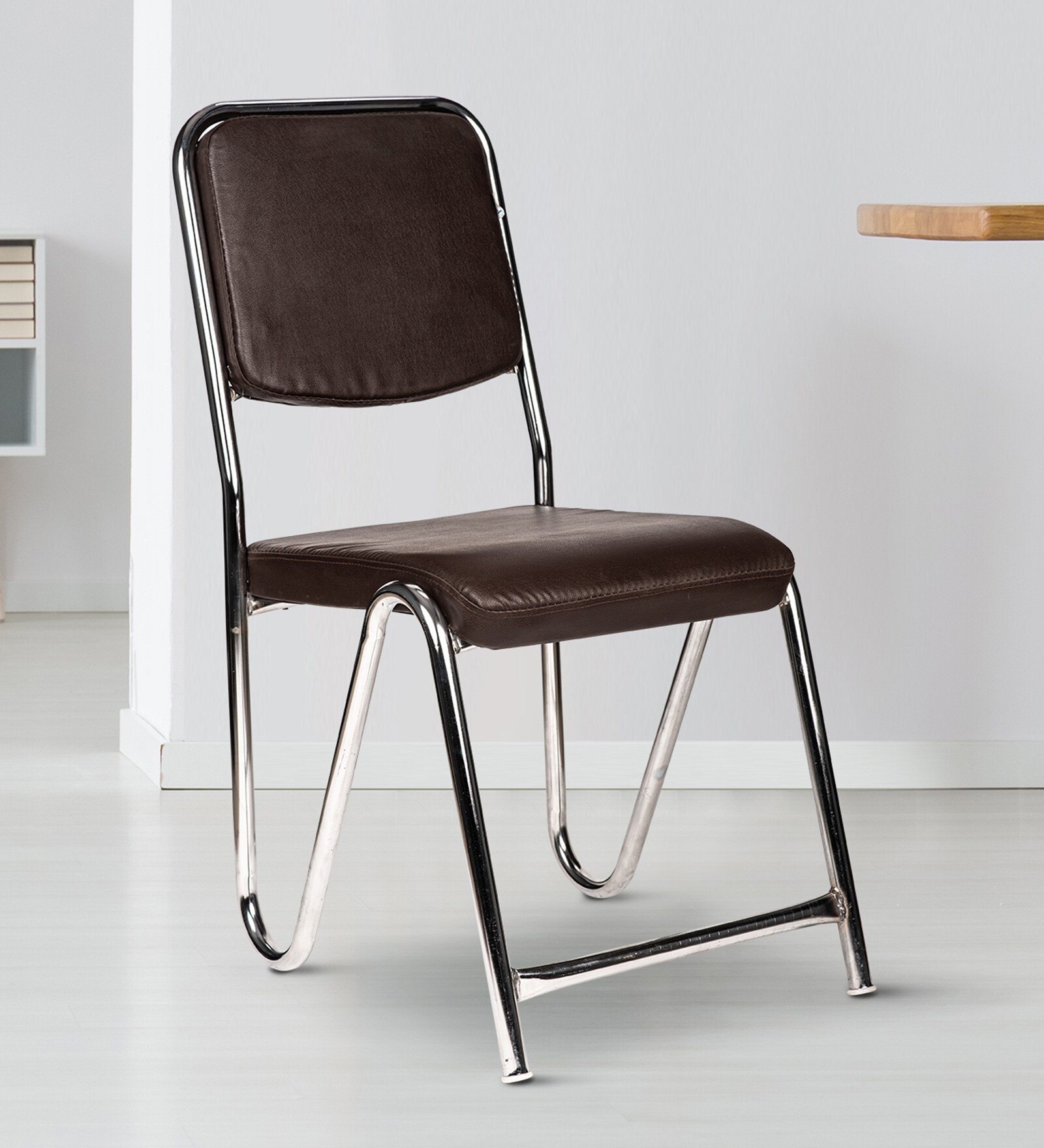Buy Donald Leatherette Guest Chair in Brown Colour at 31% OFF by ...