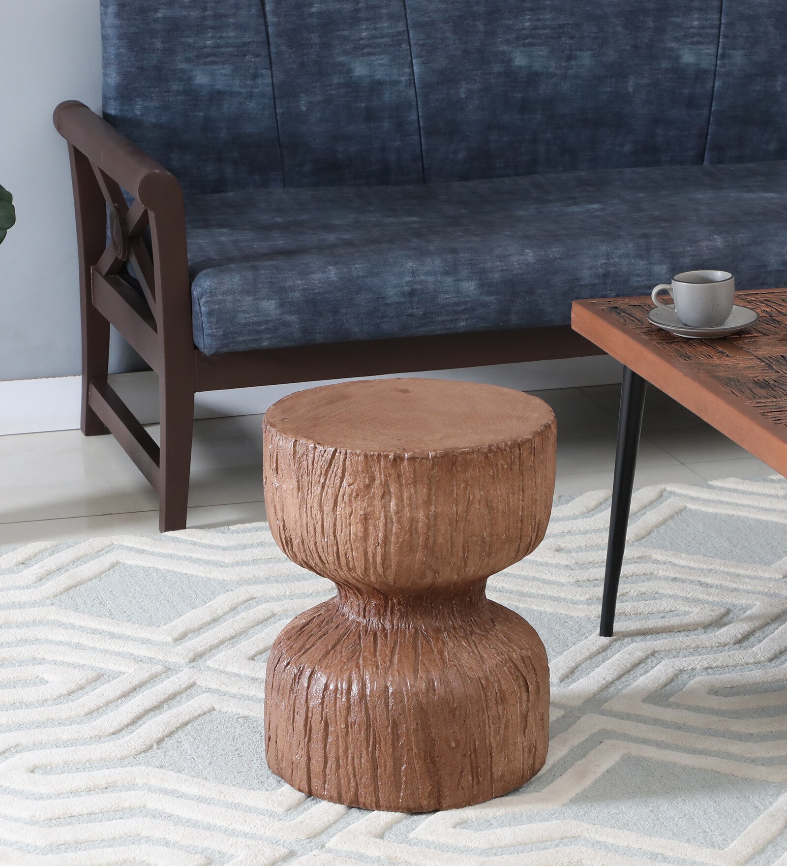 Buy Dornel Cement stool In Scratch Resistant Brown Colour at 35% OFF by Bohemiana from Pepperfry ...
