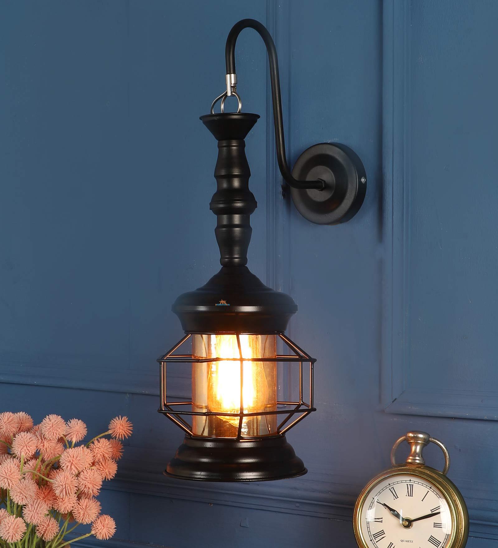 Buy Double Black Wire Iron AT SPL Wall Light by DecorativeRay at 54% ...