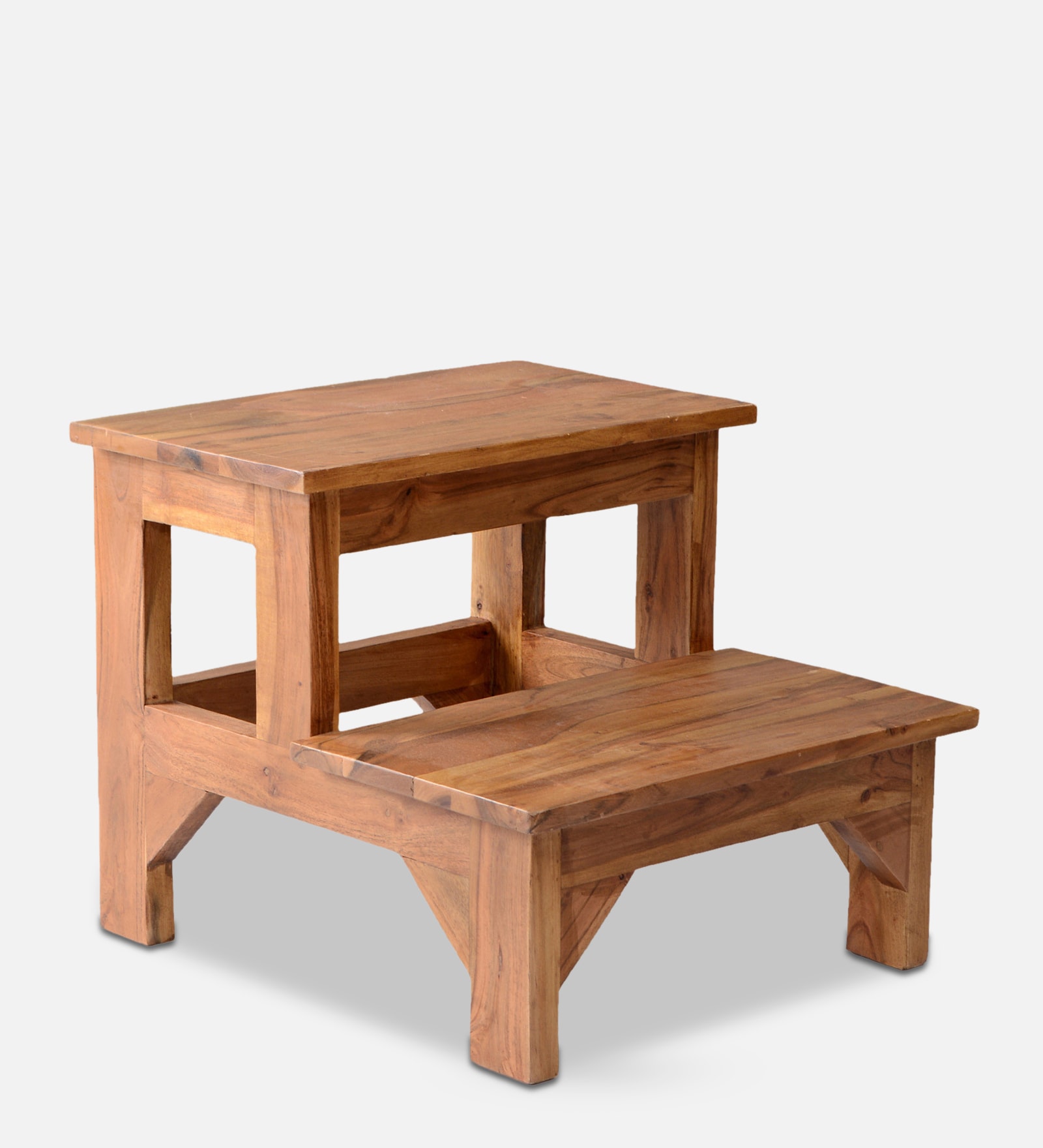 Buy Double Solid Wood Seating Stool in Natural Colour at 38% OFF by ...