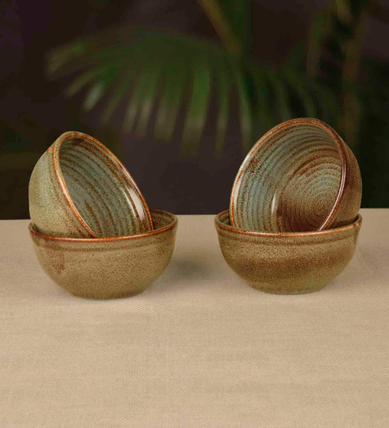 Buy Dove Blue Symphony Collection Studio Pottery Ribbed Ceramic Dinner ...