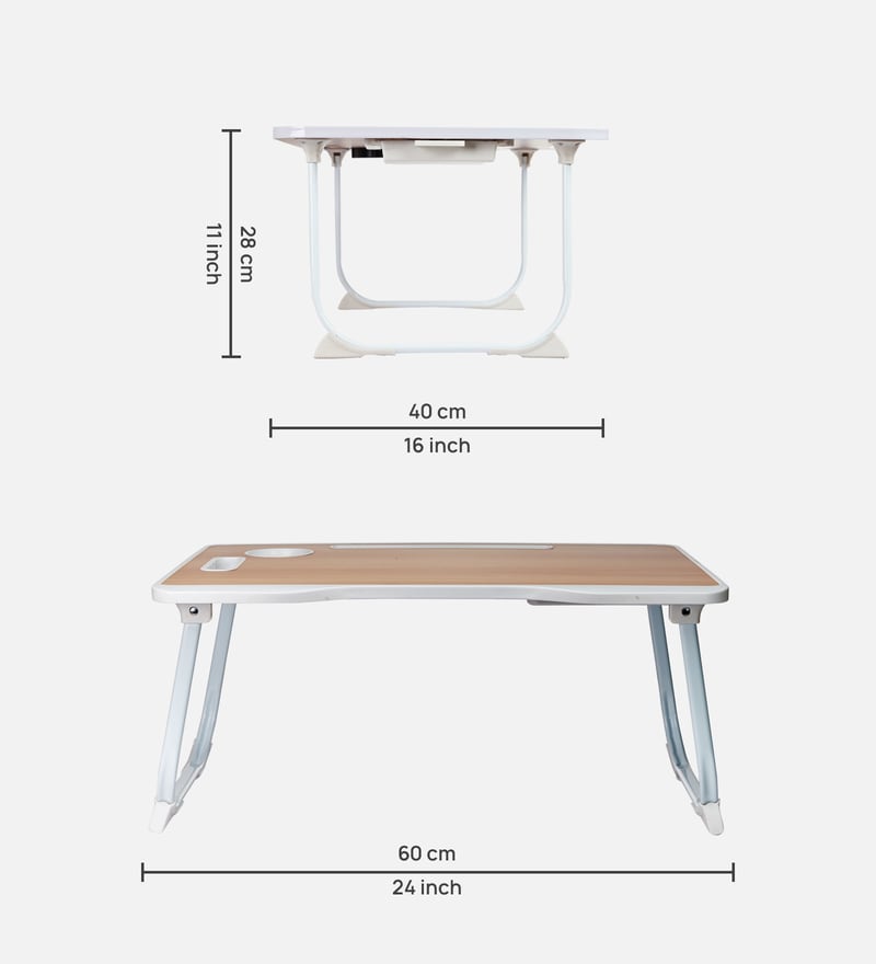 Buy Dorm Portable Table in Brown Finish by Tarkan Online - Portable ...