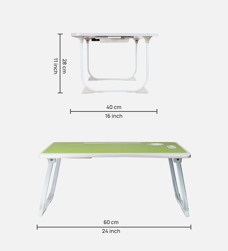 Buy Dorm Portable Table in Green Finish by Tarkan Online - Portable ...