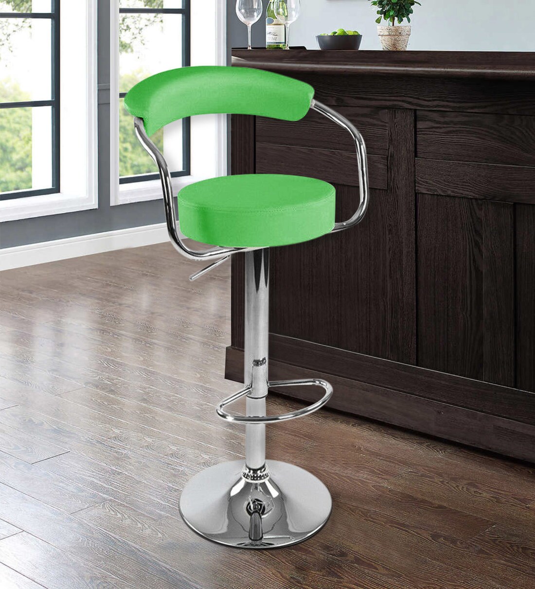 Buy Drake Metal Swivel Bar Stool in Green Colour at 7% OFF by Workspace ...