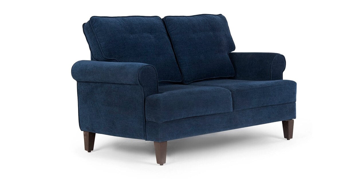 Buy Dreamer Fabric 2 Seater Sofa in Cobalt Blue Colour by Wakefit ...