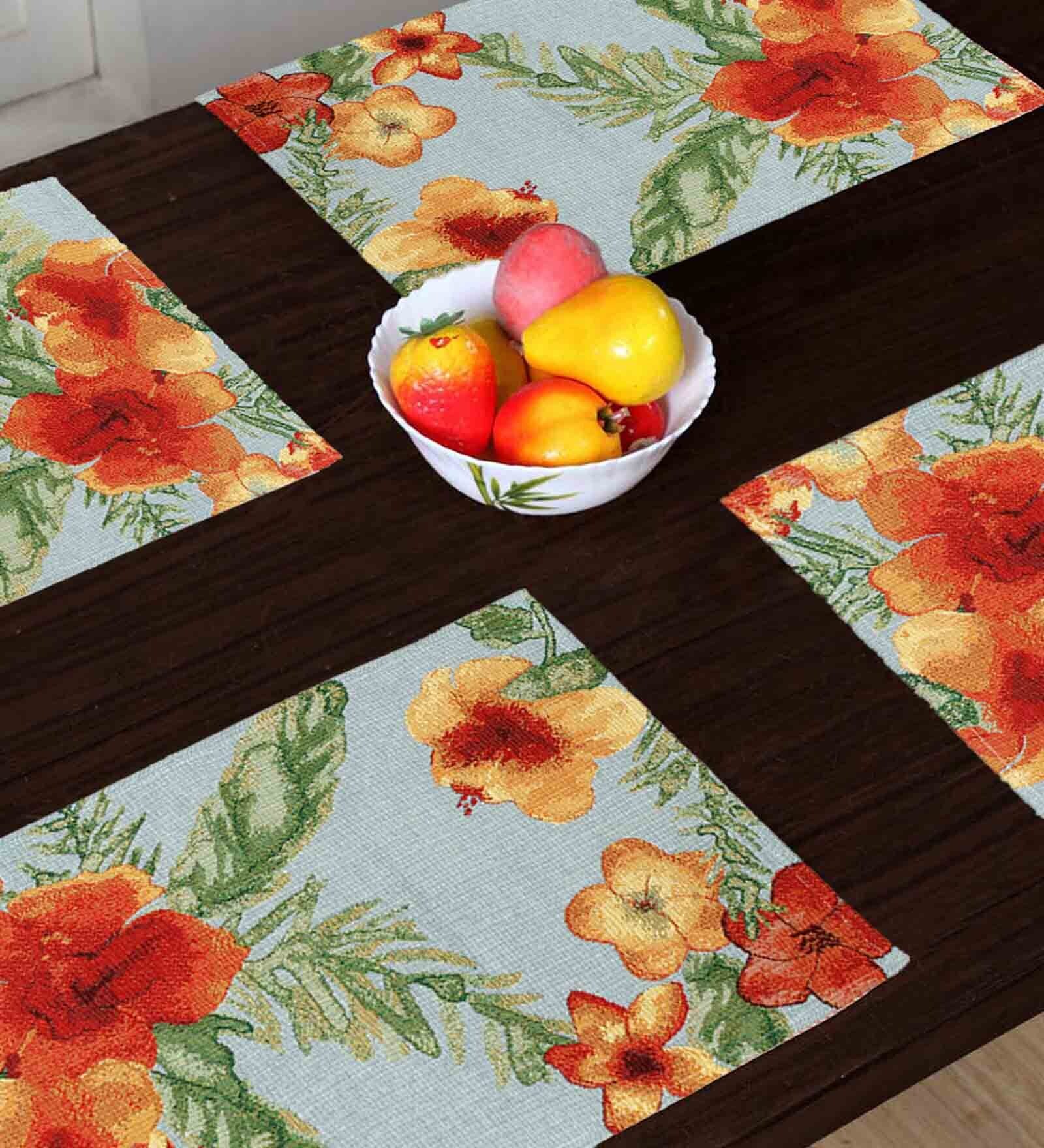 Buy Dreamy Floral Multicolor (13x19) Cotton and Polyester Table ...