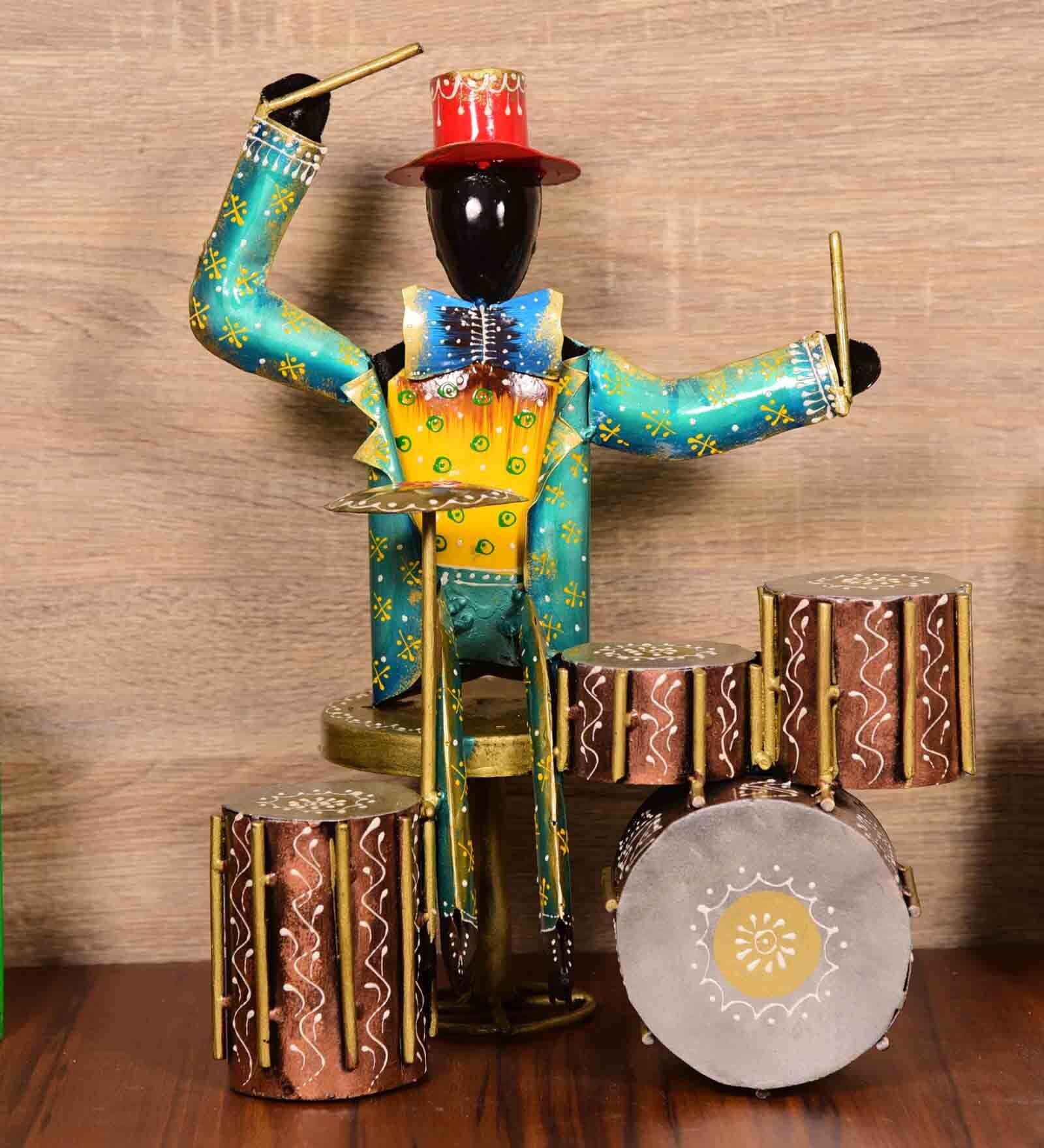 Buy Drummer Iron Human Figurine at 37% OFF by Craft Tree | Pepperfry