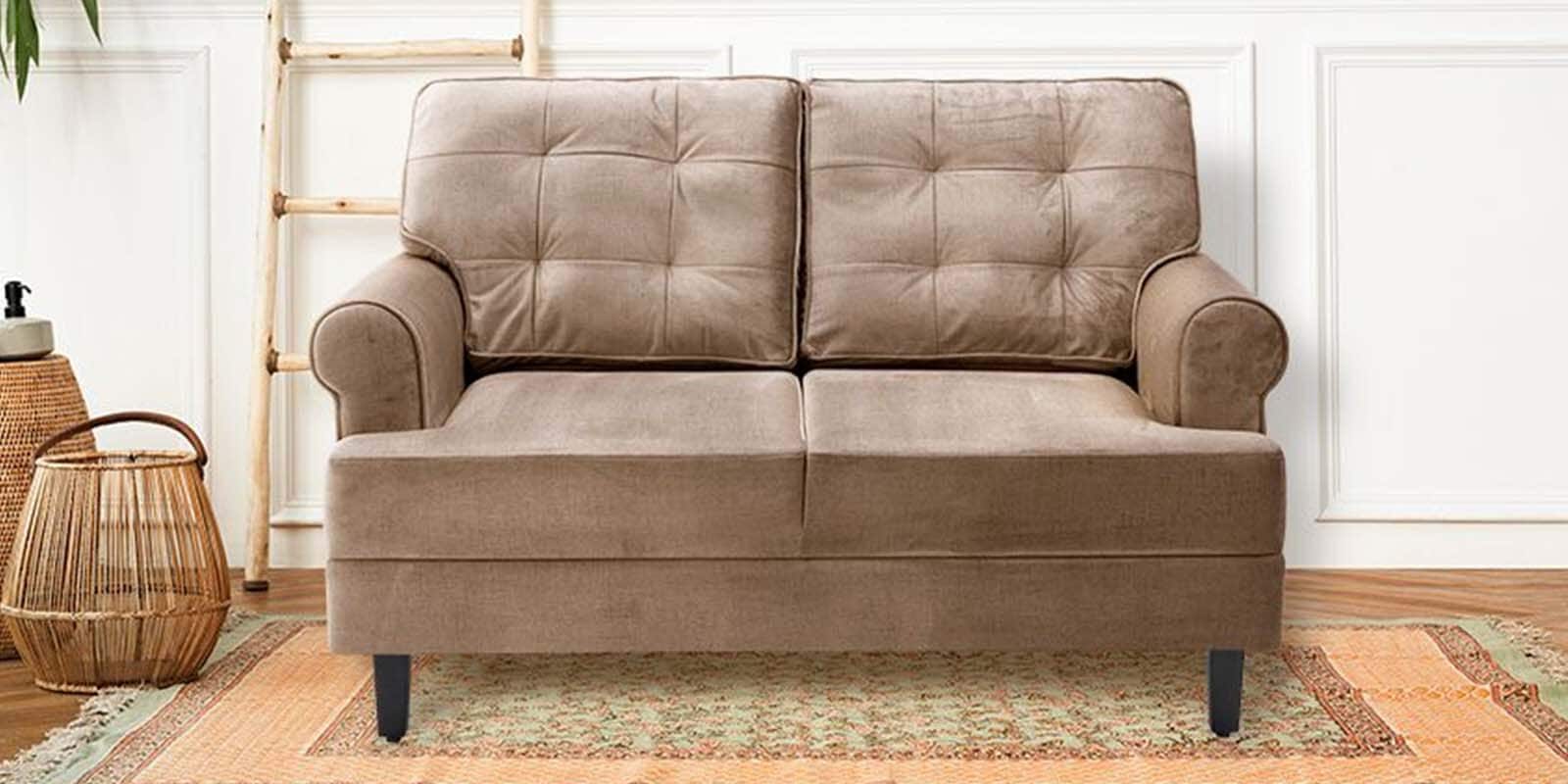 Buy Dreamer Fabric 2 Seater Sofa In Mocha Brown Colour at 26% OFF by Wakefit | Pepperfry