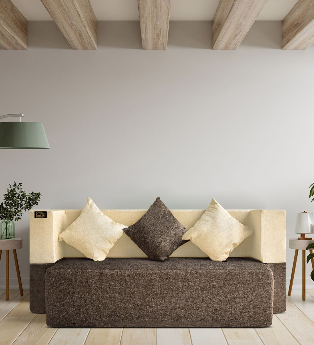 Buy Dual (72x44) 3 Seater Queen Size 14 Inches Sofa Cum Foldable ...