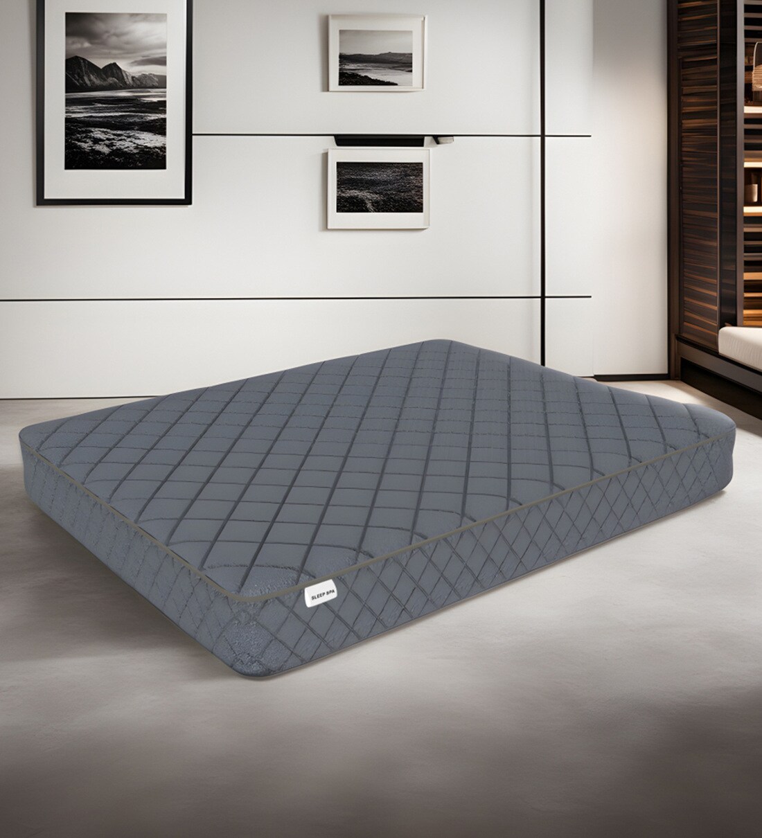 Buy Dual Comfort-Grey 6 Inches HR Foam Mattress with Comfort Cubes and ...