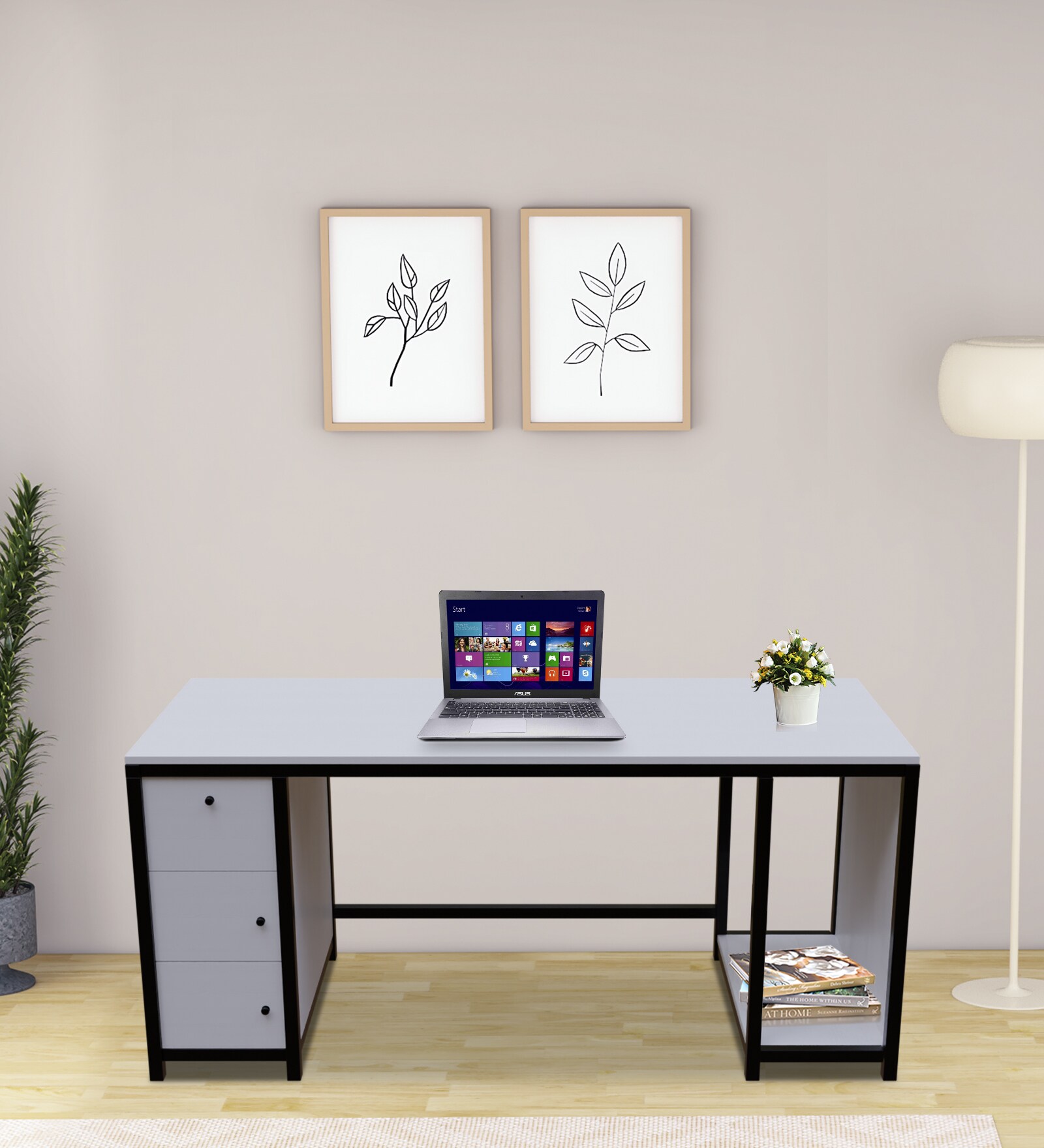 Buy Dublin Computer Table In White Finish at 100% OFF by Riyan Luxiwood ...