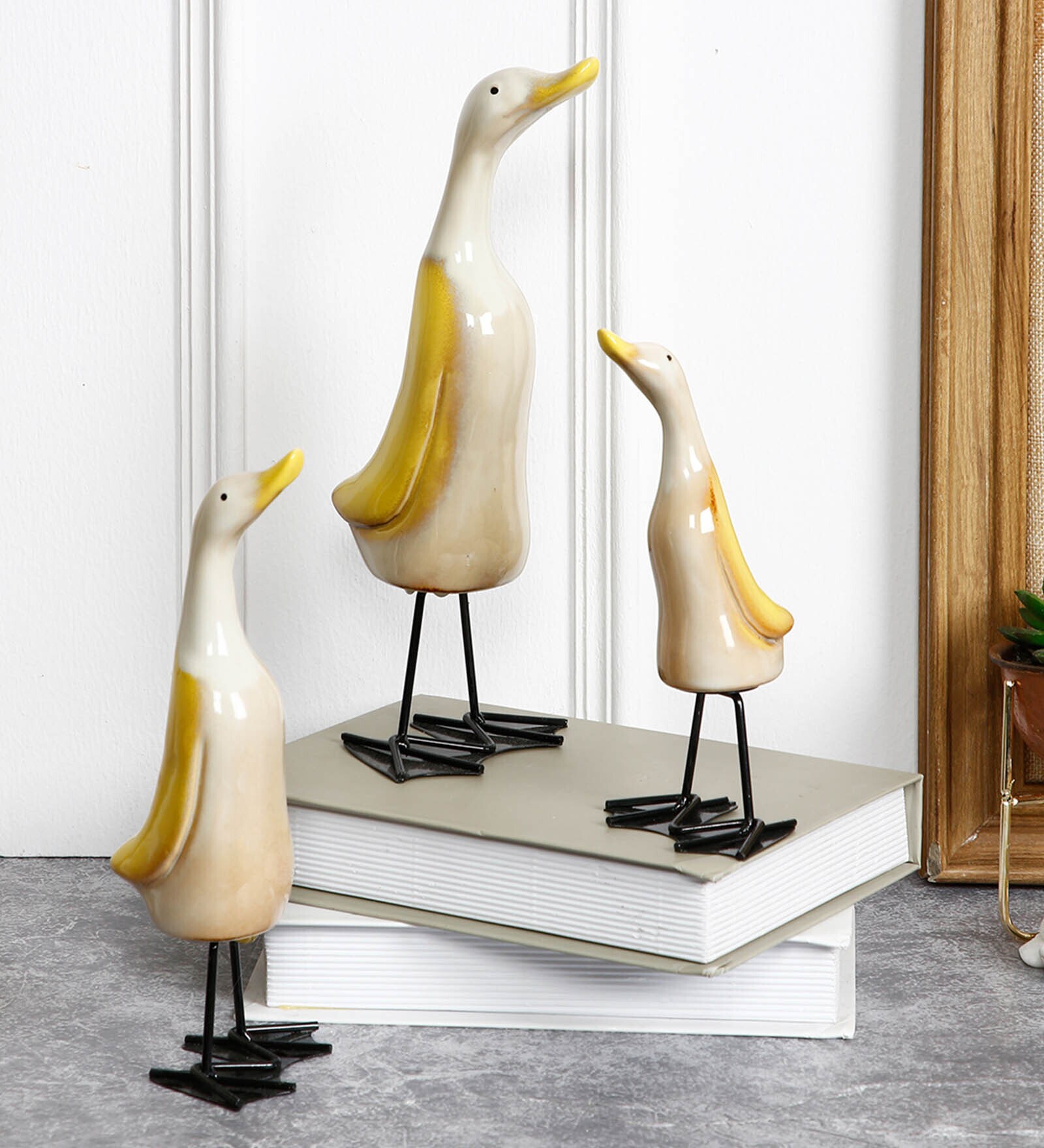 Buy Duck Trio with metallicfusion (Set of 3) Ceramic Table Accent by ...
