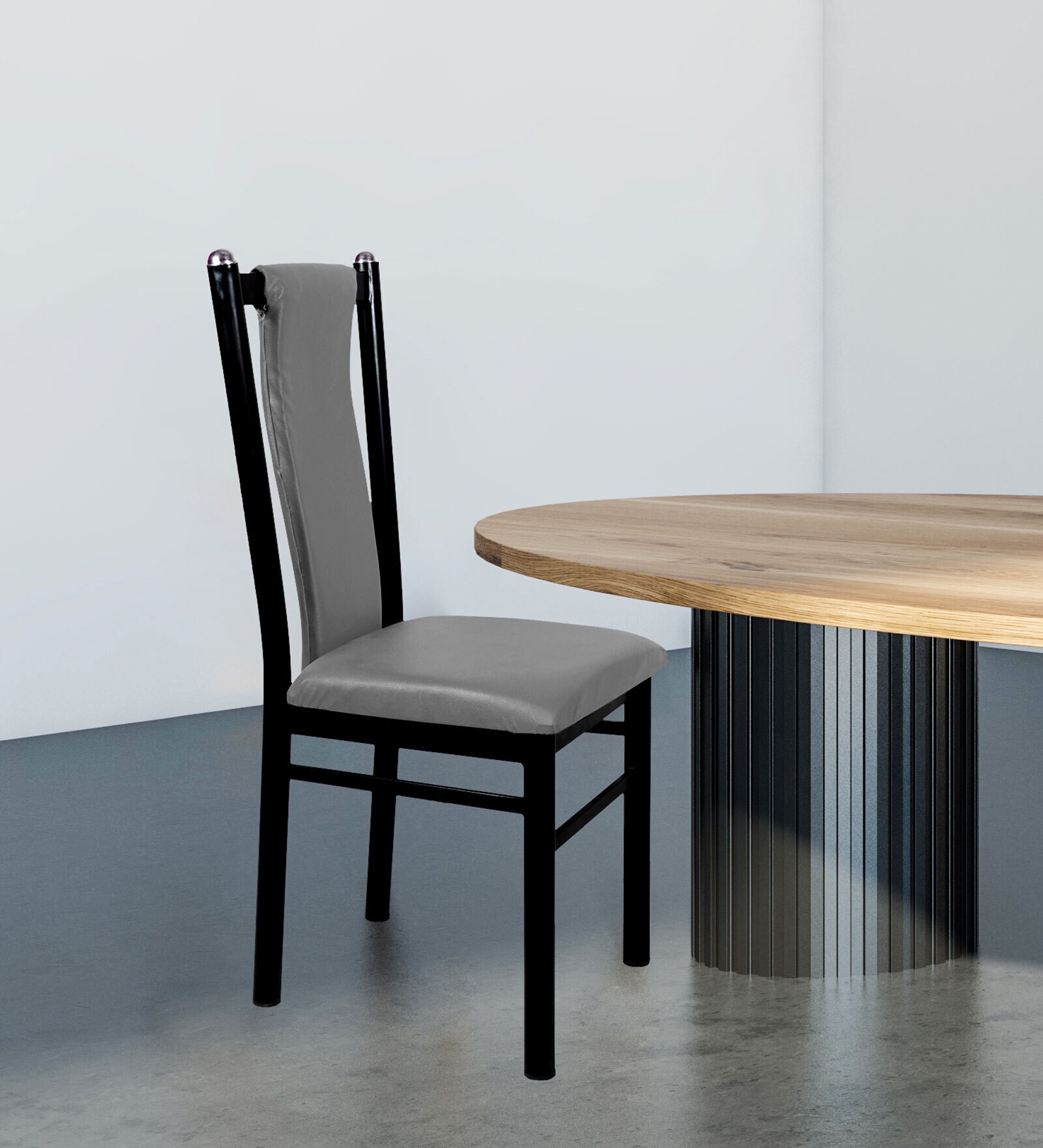 Buy Duke Metal Dining Chair in Grey Colour at 25% OFF by Rose Furniture ...