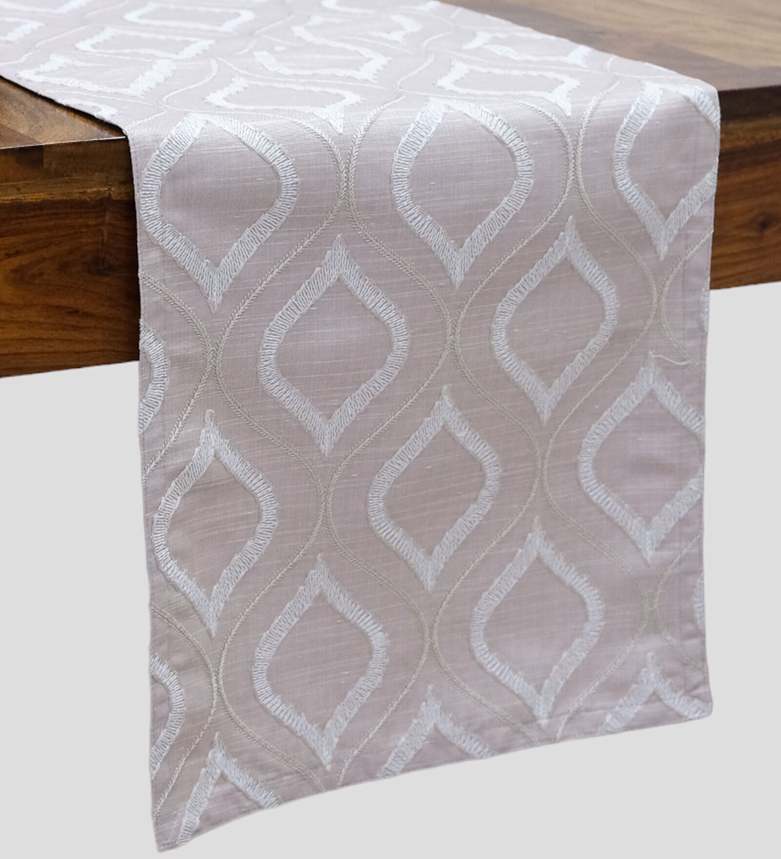 Buy Dusty Pink (71 x12.5 ) Moroccan Embroidered Cotton Table Runner at ...